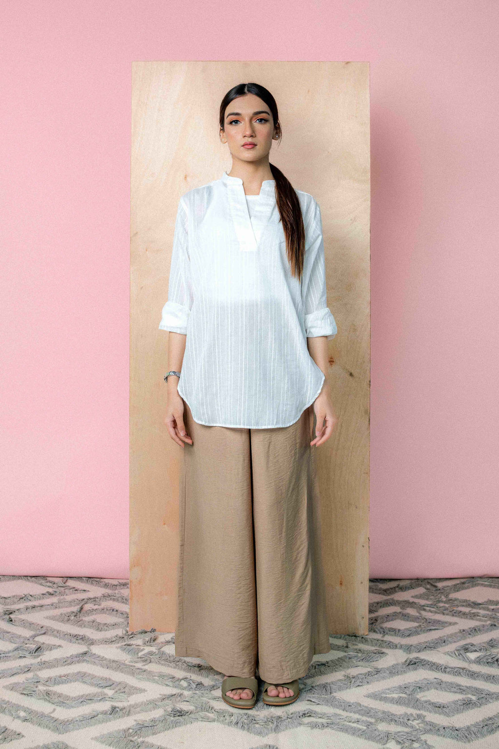 Long V-front Sheer Top – Attir